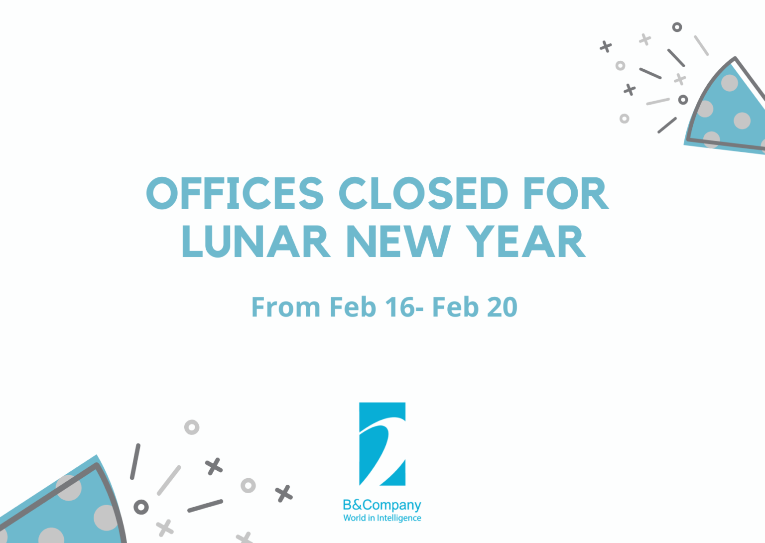 Offices Closed for Lunar New Year Holiday (2026) - B-Company